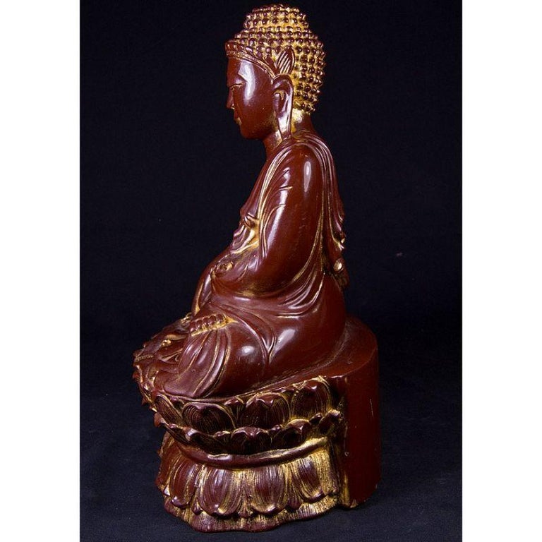 Old Wooden Buddha Statue from Burma For Sale at 1stDibs