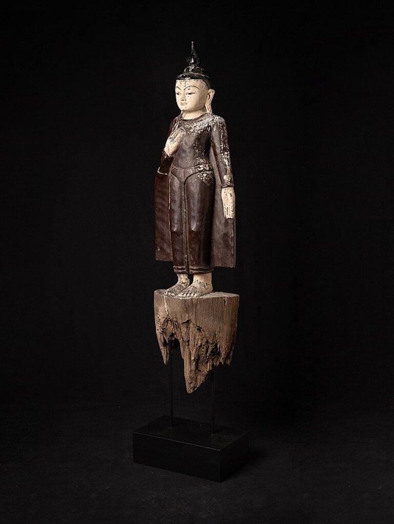 Old Wooden Burmese Buddha Statue from Burma For Sale at 1stDibs