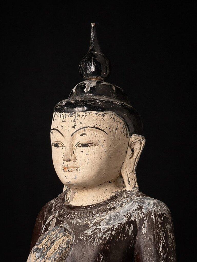 Old Wooden Burmese Buddha Statue from Burma For Sale at 1stDibs