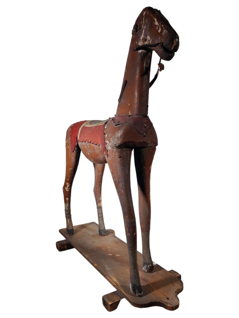 Old Wooden Horse, 19th Century For Sale at 1stDibs