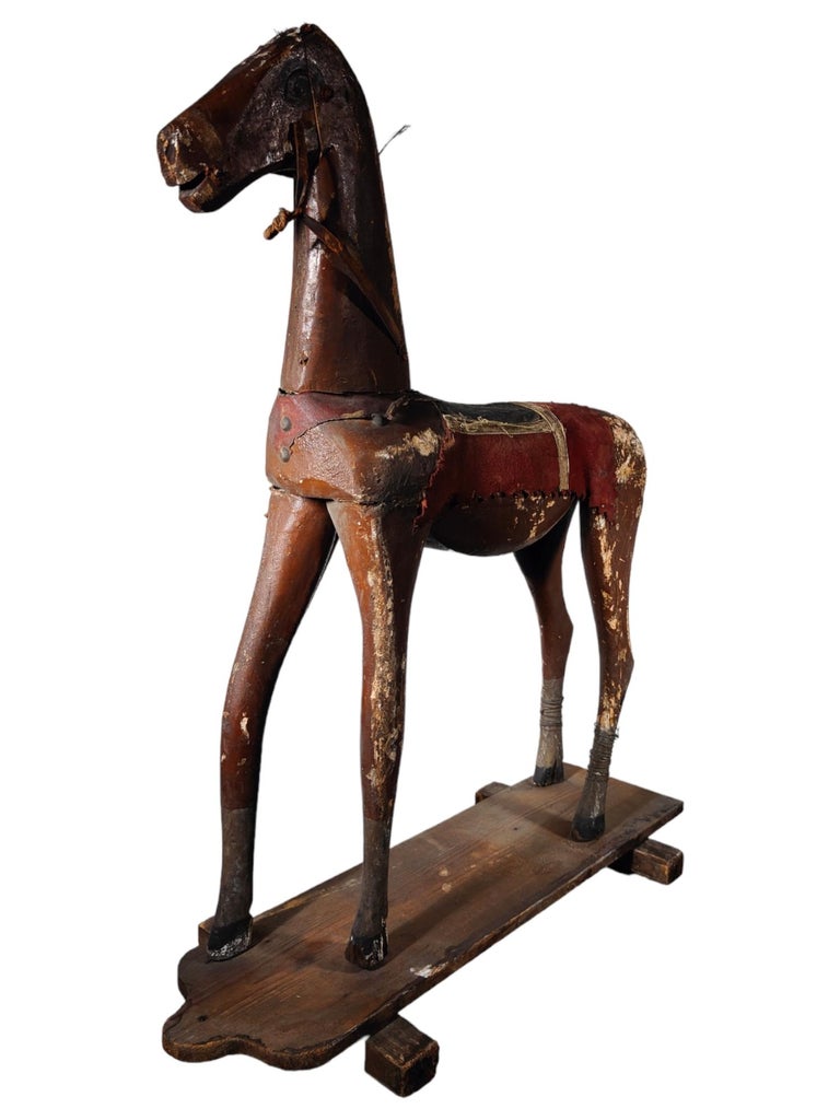 Old Wooden Horse, 19th Century For Sale at 1stDibs