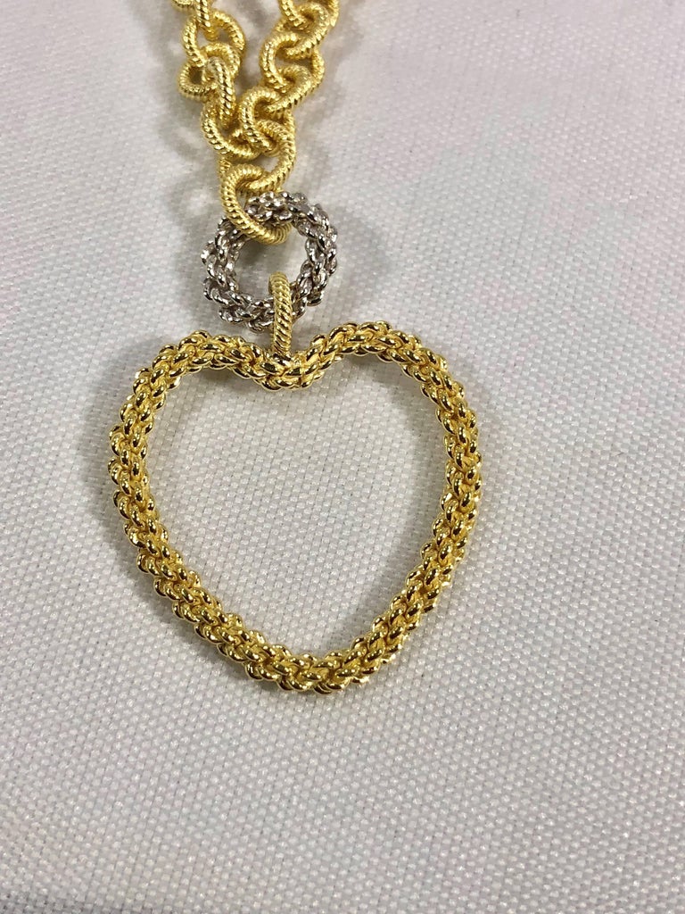 Old World Chain 18 Karat Two-Tone White/Yellow Gold Fancy Anchor Link ...