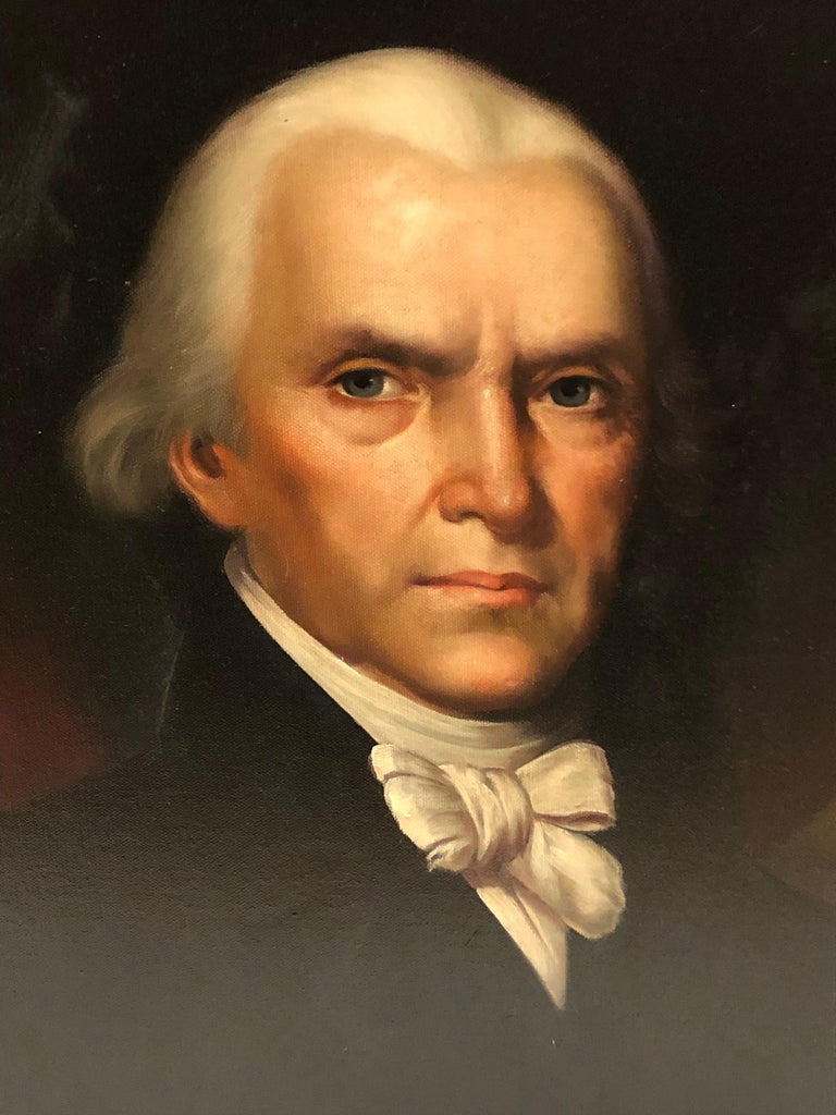 Old World Portrait of President James Madison by Henry Callan For Sale ...