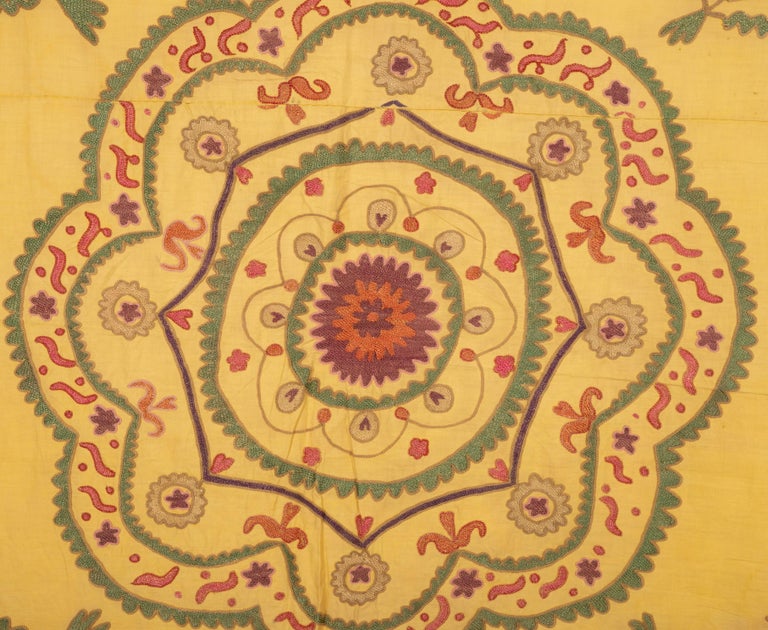 Old Yellow Suzani from Uzbekistan, 1930s For Sale at 1stDibs