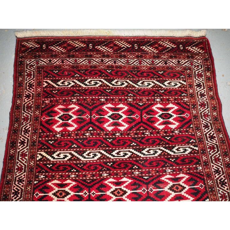 Old Yomut Turkmen Long Rug of Banded Design For Sale at 1stDibs