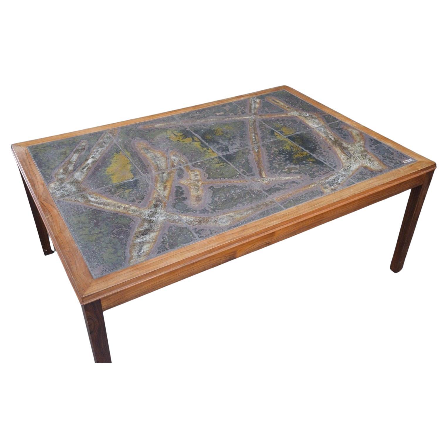 Ole Bjorn Kruger Abstract Tile Coffee Table For Sale at 1stDibs