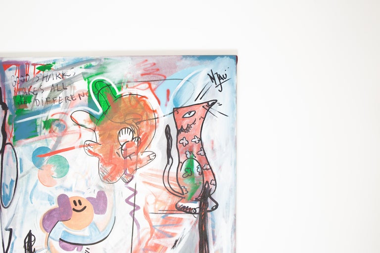 Ole Fredrik Hvidsten - Acrylique sur toile « Good sharks makes all the ...