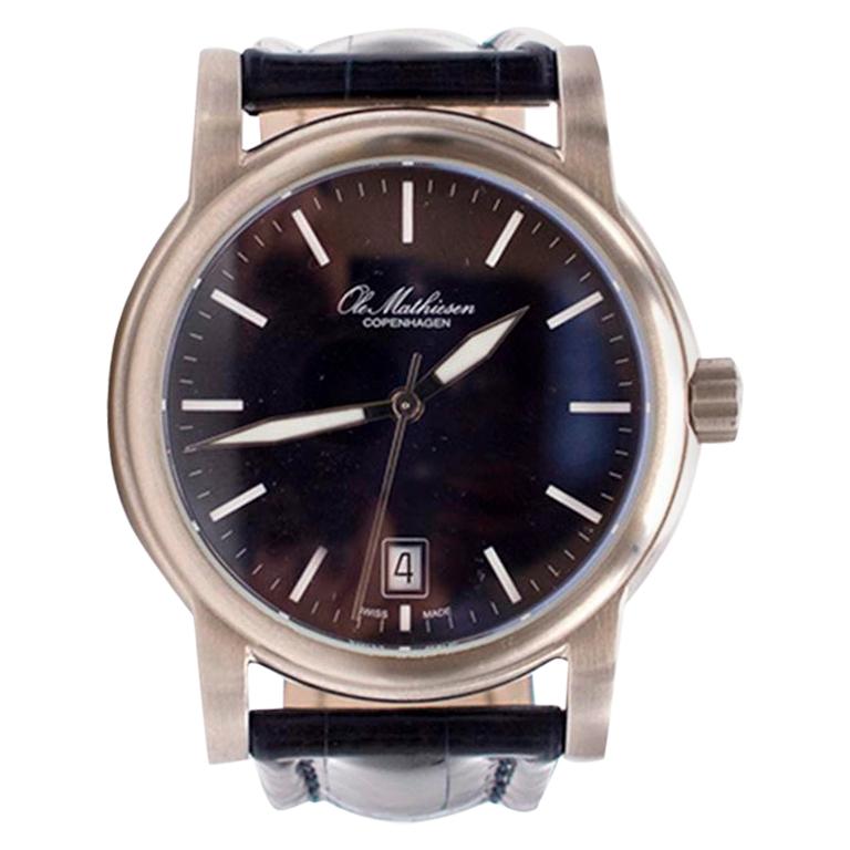 Ole Mathiesen Unisex Navy Danish OMS.6.38.Q Watch at 1stDibs