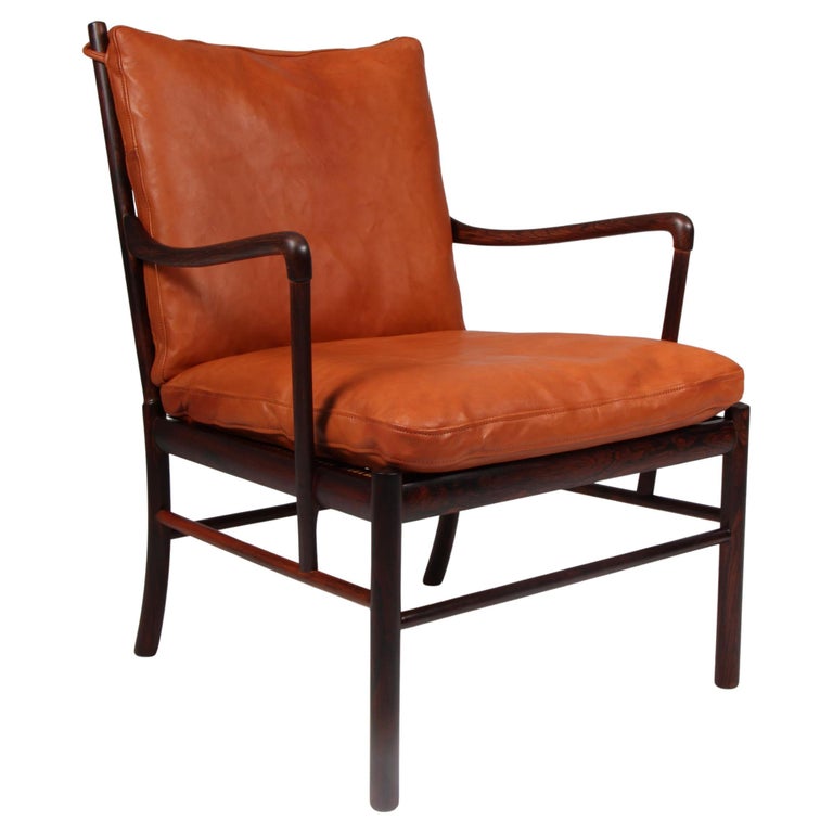 Ole Wanscher Rosewood colonial lounge chair, 1950s, Denmark, Goat ...