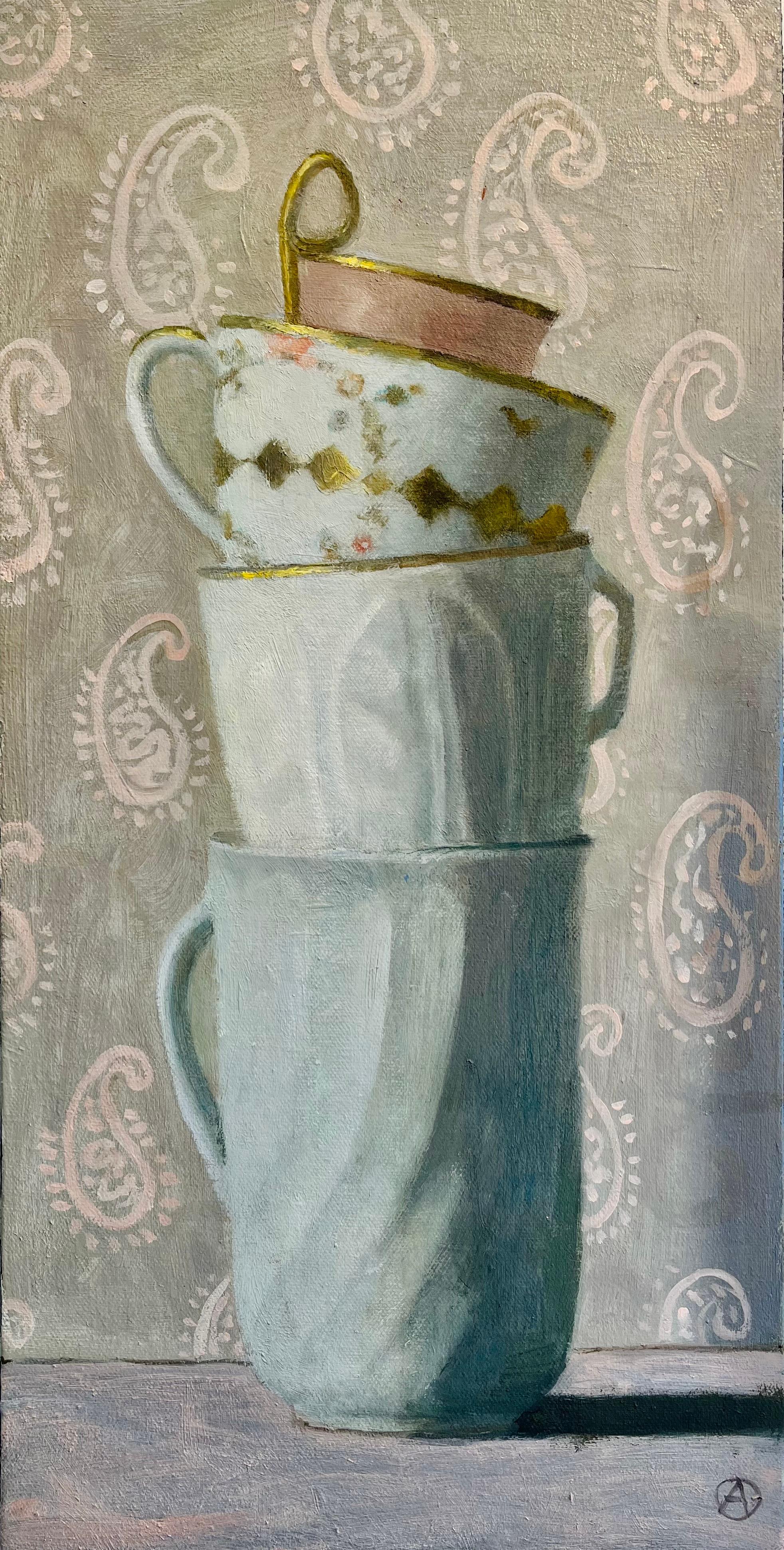 Jacqueline Fowler - Figured Screen with Japonica - Still Life Painting ...