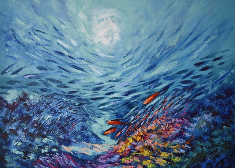 Olga Nikitina - Abstract Coral Reef Original Art For Sale at 1stDibs