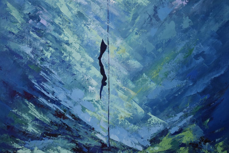 Olga Nikitina - Free Diving Original Underwater Art Ocean Wall Art ...