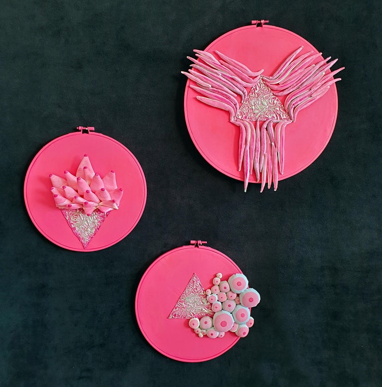 Olga Radionova - Holy Trinity. Pink. Triptych. For Sale at 1stDibs