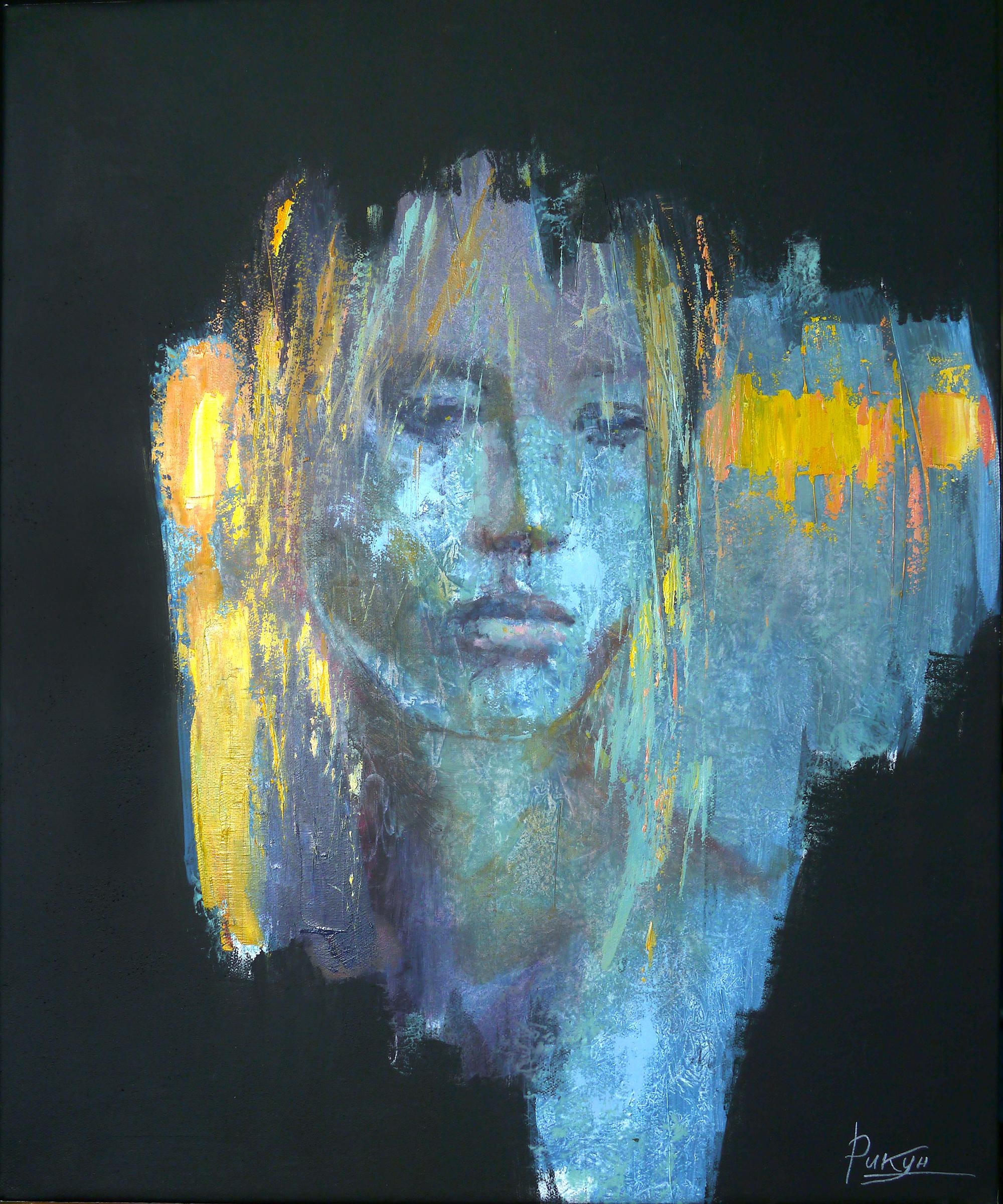 Jack Walls - Raphael (Contemporary, Black and White Primitive Portrait ...