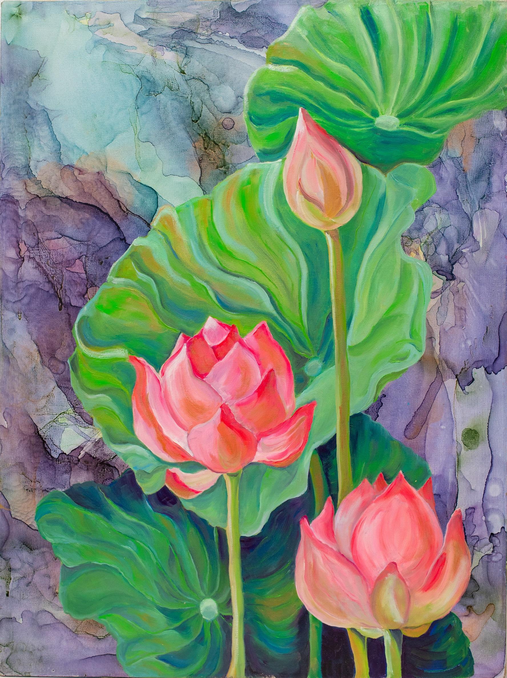 Anne Lyman Powers - Lotus Garden For Sale at 1stDibs