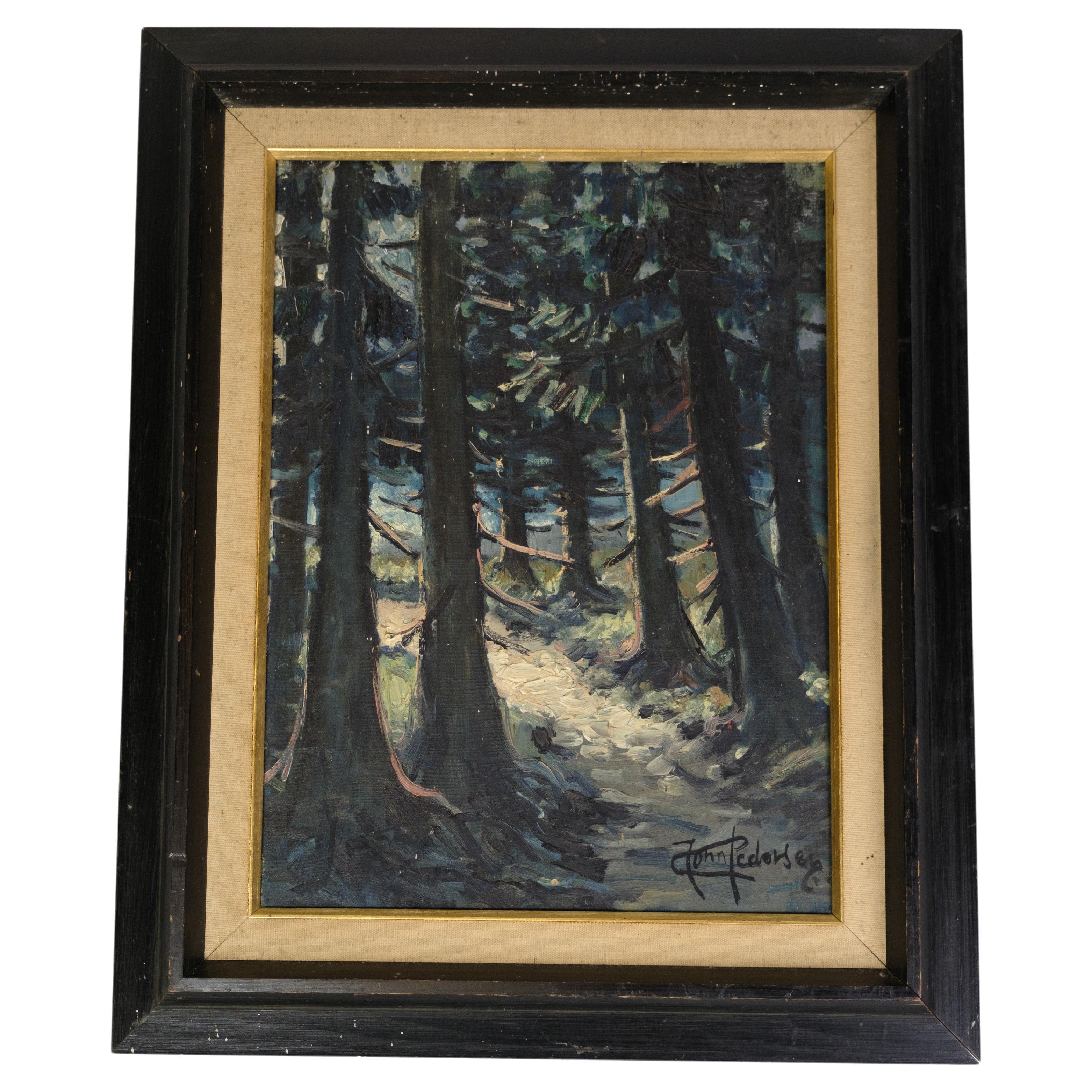 Oli Painting Made On Canvas With Gilded Frame Signed By T.H Skovgaard ...