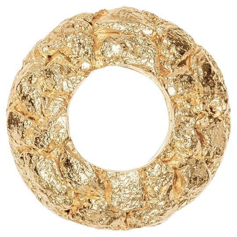 Customizable Olibanum Textured Disc Ring For Sale at 1stDibs