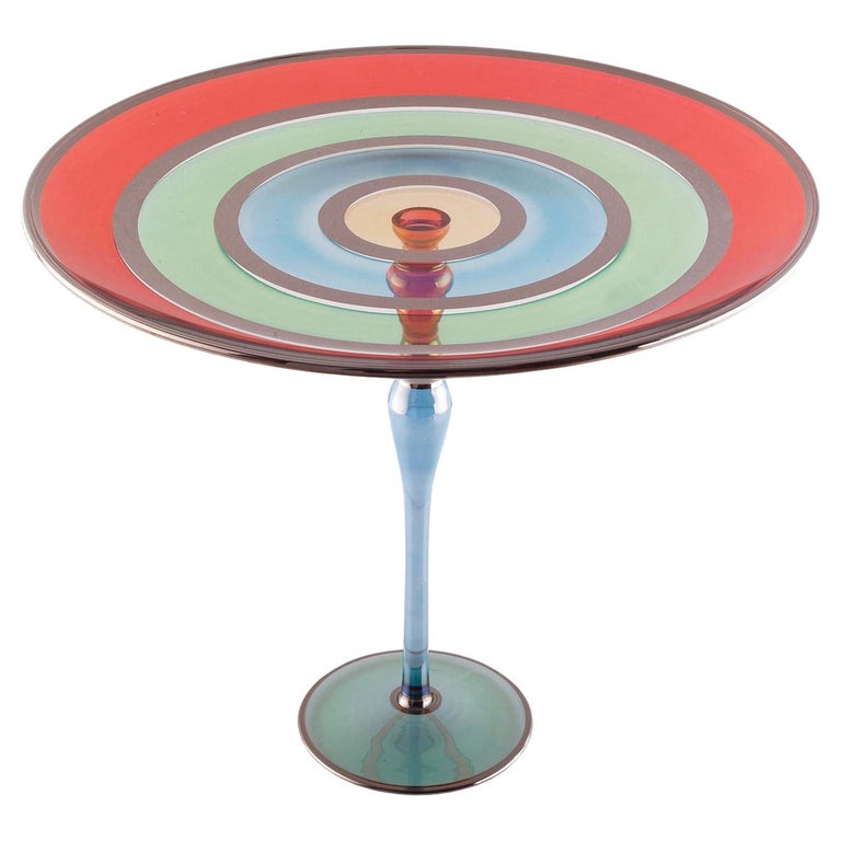 Olimpia Ø 28 cm Polychrome Cake Stand For Sale at 1stDibs
