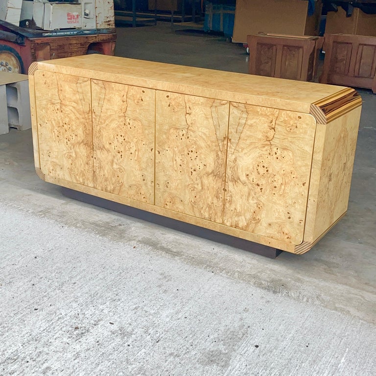 Olive Ash Burl Credenza by Henredon, Scene Two For Sale at 1stDibs
