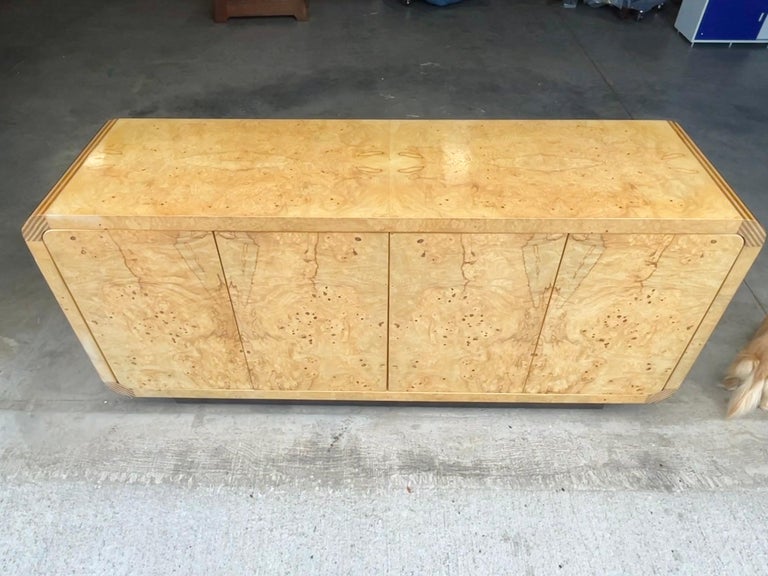 Olive Ash Burl Credenza by Henredon, Scene Two For Sale at 1stDibs