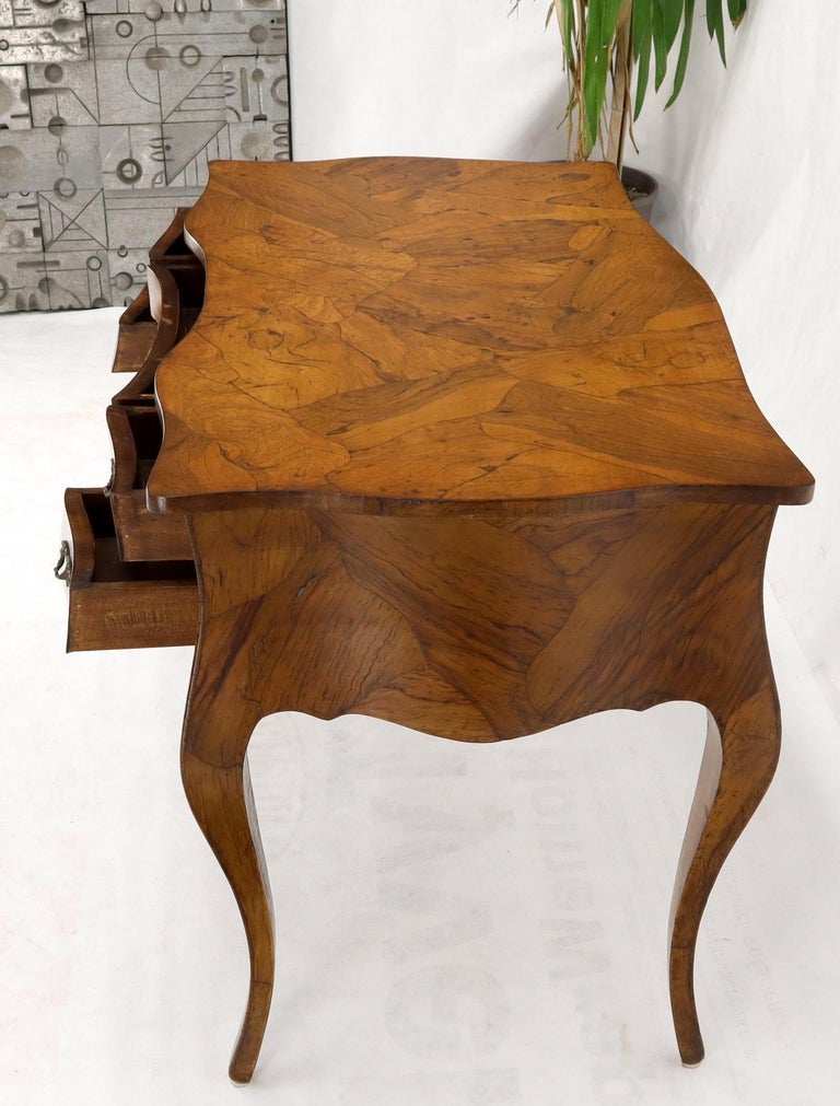 Olive Burl Wood Heavy Patches Veneer Italian Bombay Shape Desk Writing ...