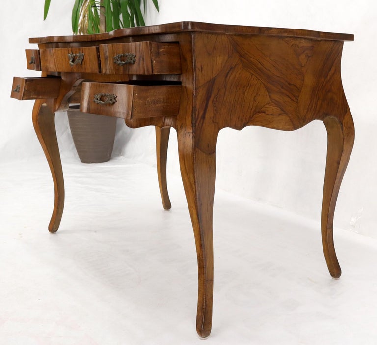 Olive Burl Wood Heavy Patches Veneer Italian Bombay Shape Desk Writing ...