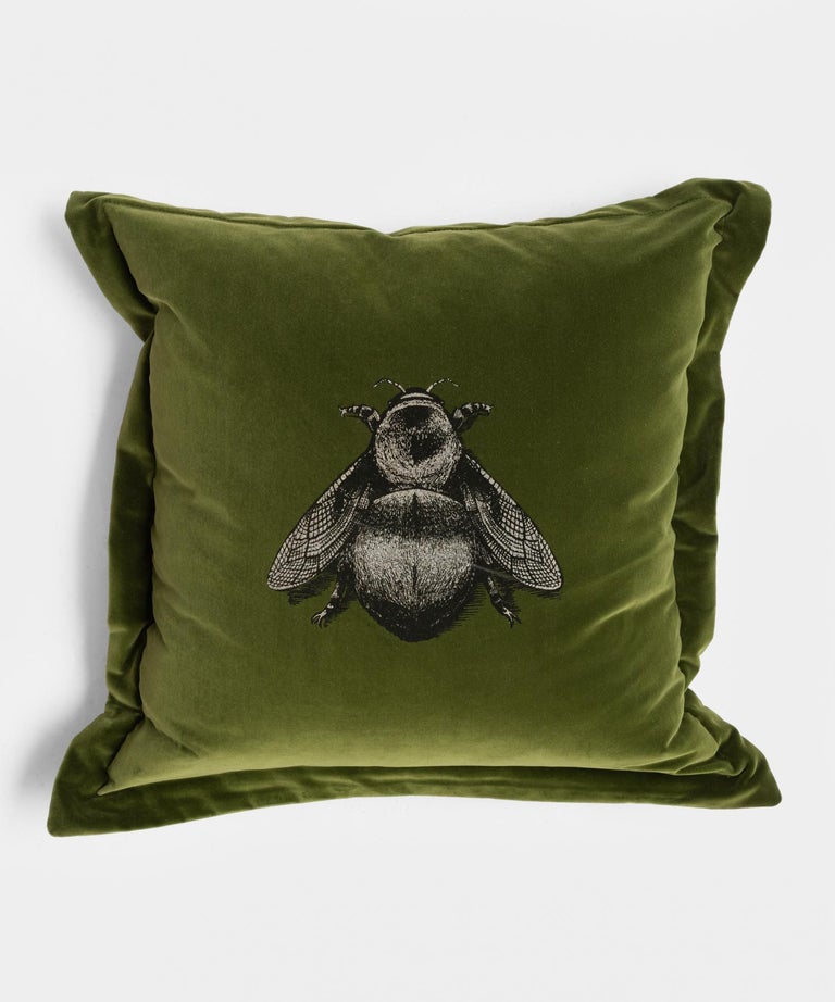 Olive Napoleon Bee Cushion by Timorous Beasties at 1stDibs