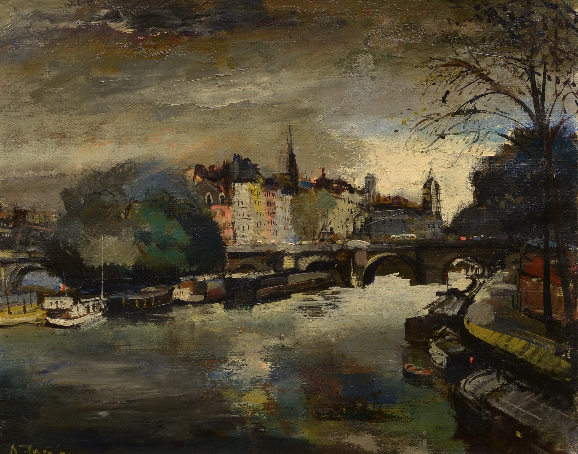 Oliver Foss - Expressionist Paris Street Scene Architectural Visionism ...