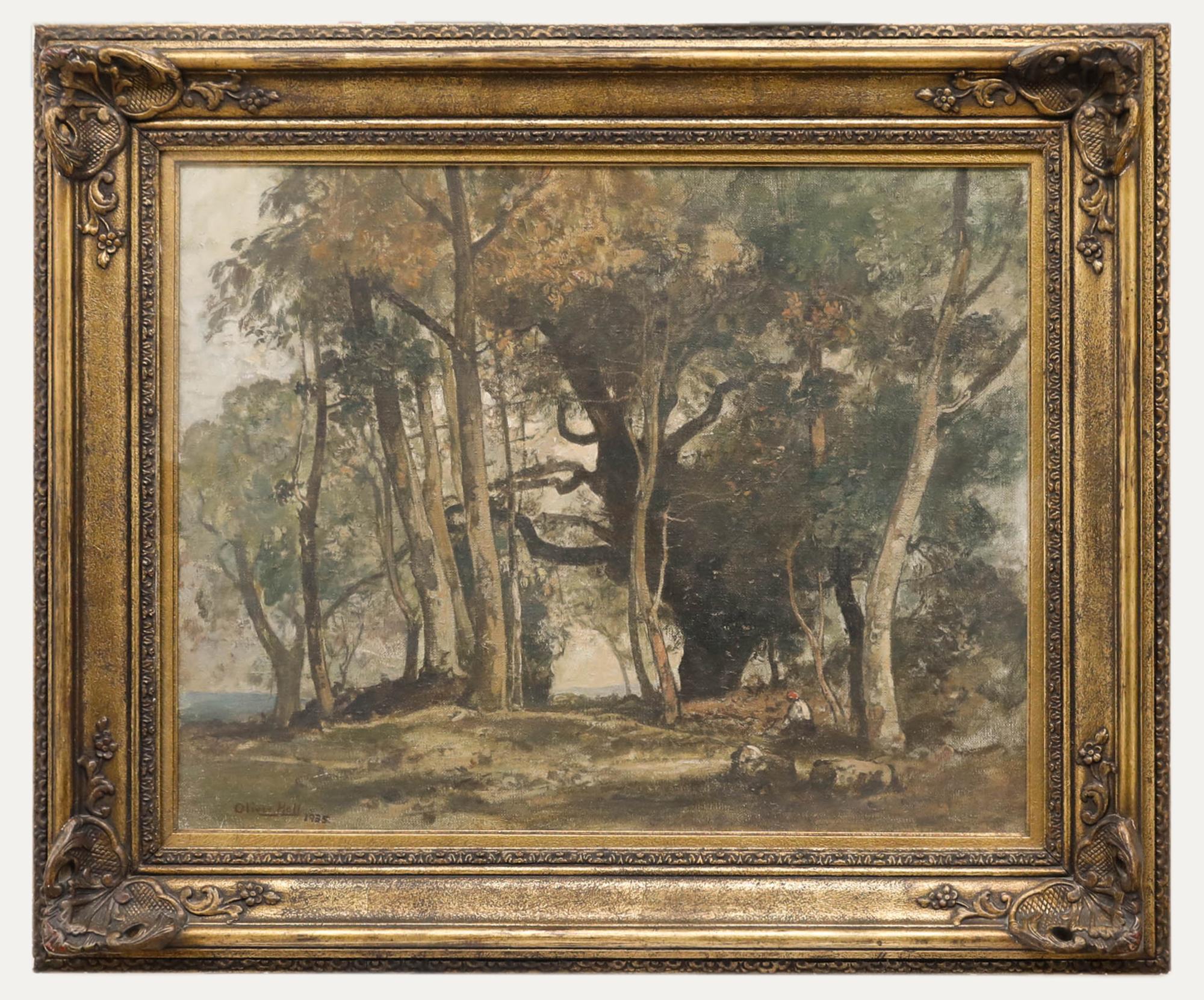 Oliver Hall RA - Oliver Hall RA (1869-1957) - Framed Oil, Trees on the ...