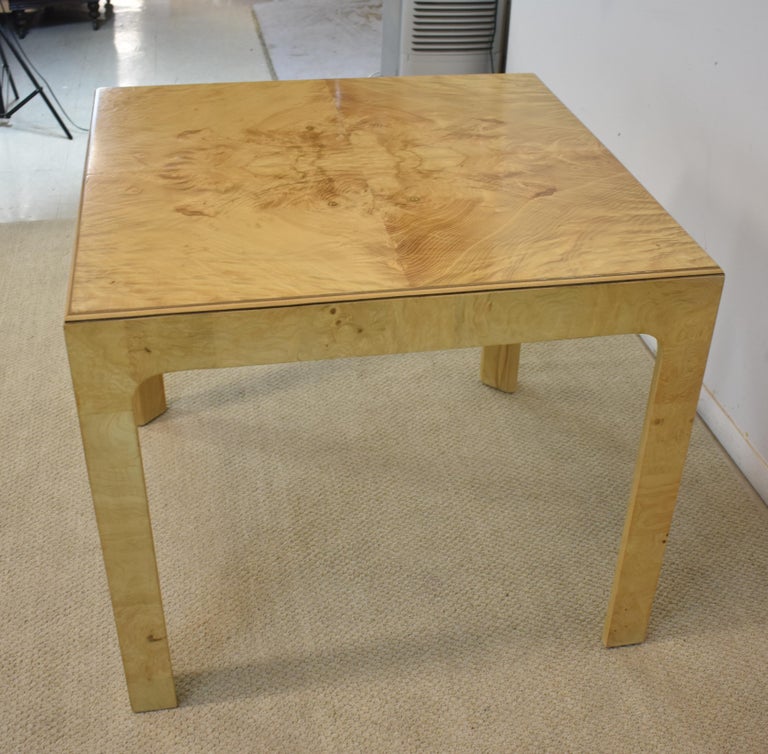 Olivewood Game Table Attributed to Henredon Furniture Company at 1stDibs