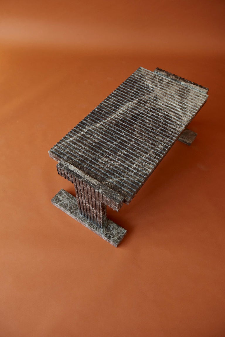 Olivia Emperador Marble Neave Coffee Table by Nish Studio For Sale at ...