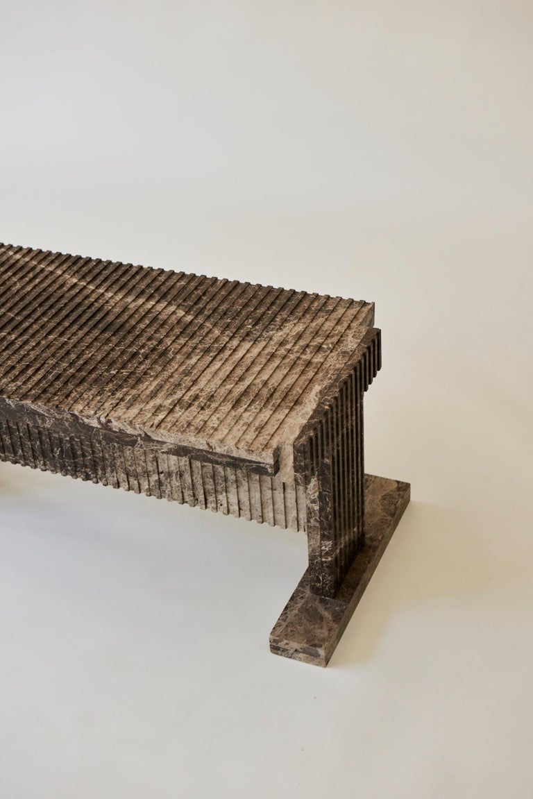 Olivia Emperador Marble Neave Coffee Table by Nish Studio For Sale at ...