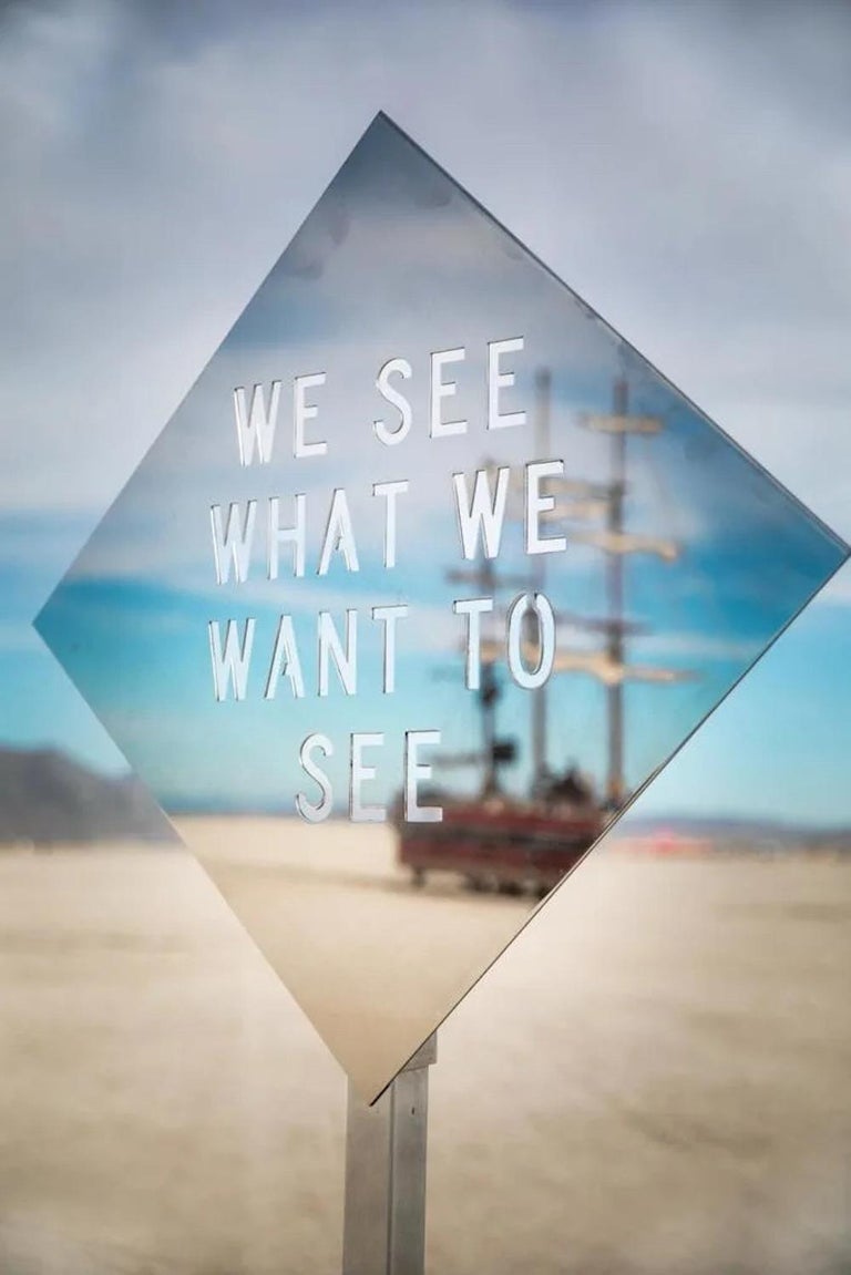 Olivia Steele - We See What We Want To See (Mirror Road Sign) For Sale ...