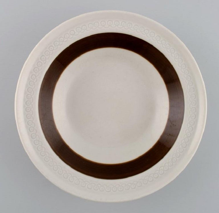 Olle Alberius for Rörstrand, 9 Forma Deep Plates in Glazed Stoneware ...
