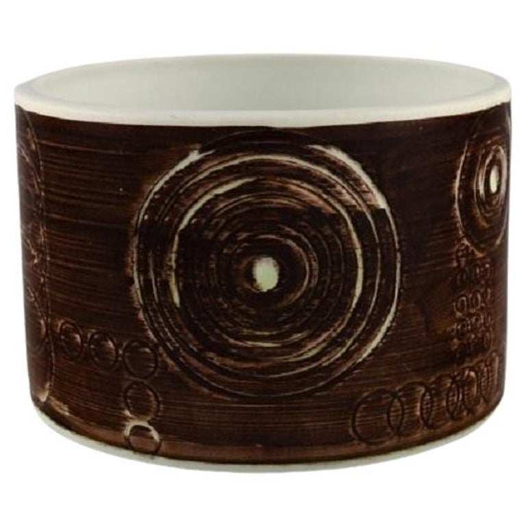 Olle Alberius for Rörstrand, Sarek Flower Pot in Hand-Painted, Glazed ...