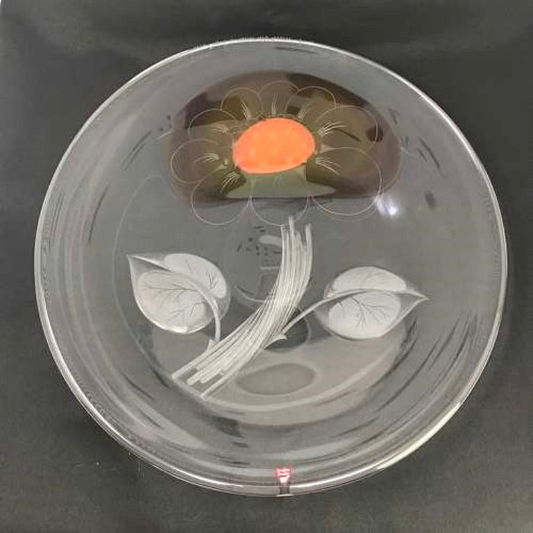 Olle Alberius Tree of Life Charger Orrefors Gallery Sweden 1983 For ...