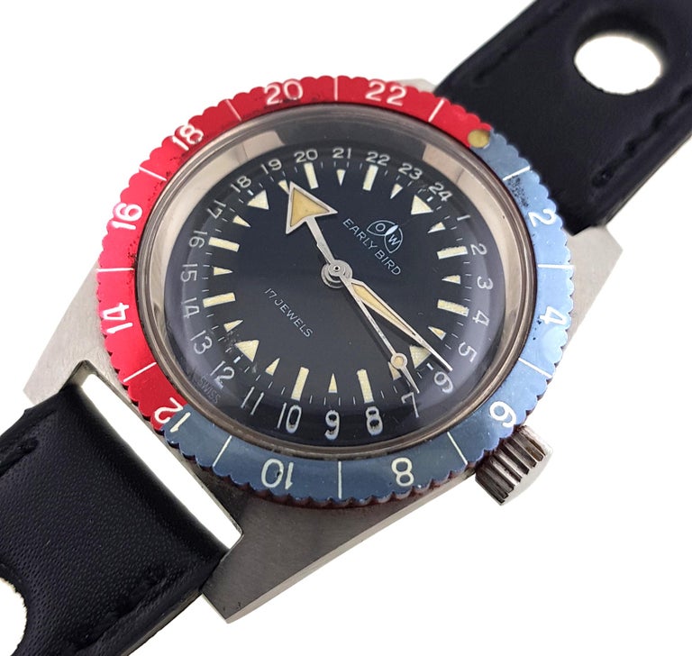 Ollech and Walj Early Bird GMT 24H Pepsi Military Soldier Officer 1965 ...