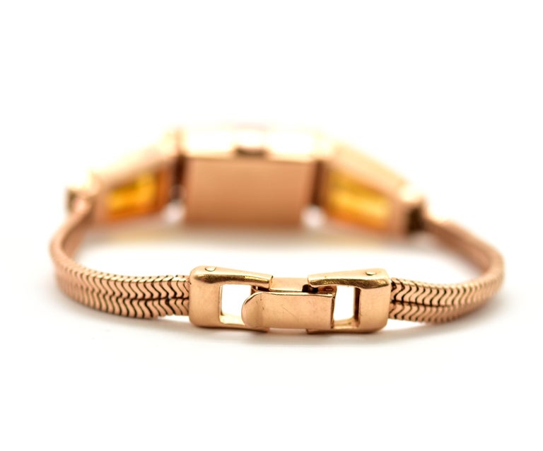 Ollendorff Ladies Rose Gold Diamond Ruby Citrine Vintage mechanical ...