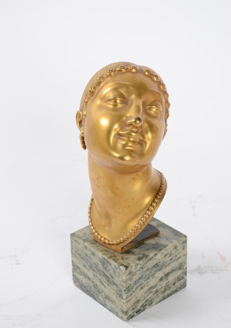 Olof Ahlberg, Sculpture, Gilded Bronze, Herman Bergman, 1920 For Sale ...