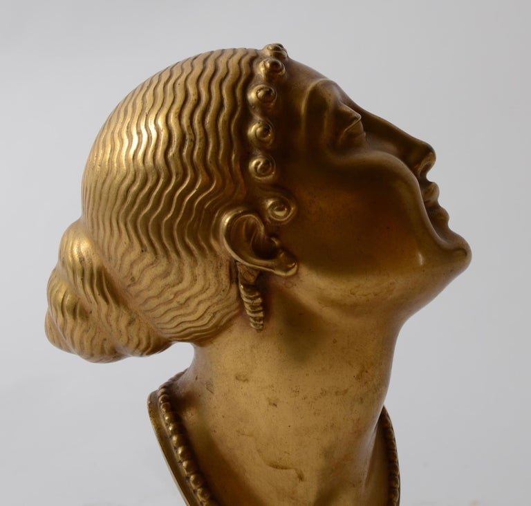 Olof Ahlberg, Sculpture, Gilded Bronze, Herman Bergman, 1920 For Sale ...