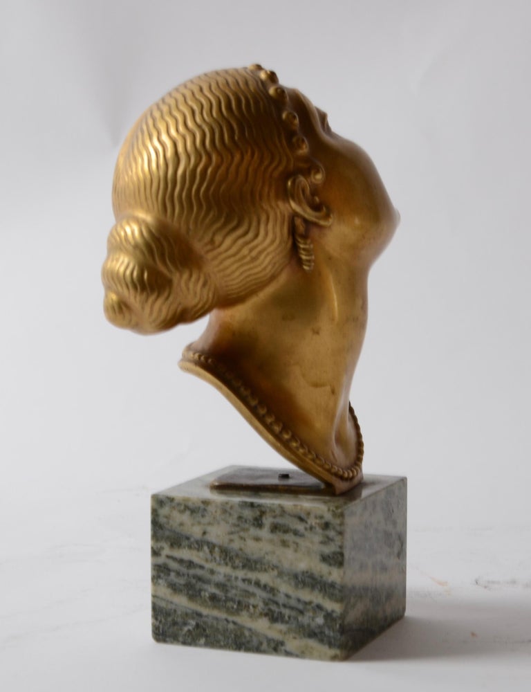 Olof Ahlberg, Sculpture, Gilded Bronze, Herman Bergman, 1920 For Sale ...