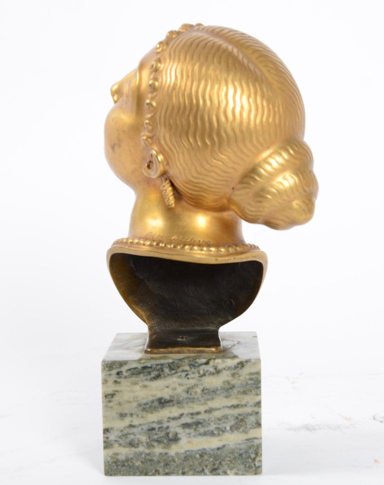 Olof Ahlberg, Sculpture, Gilded Bronze, Herman Bergman, 1920 For Sale ...