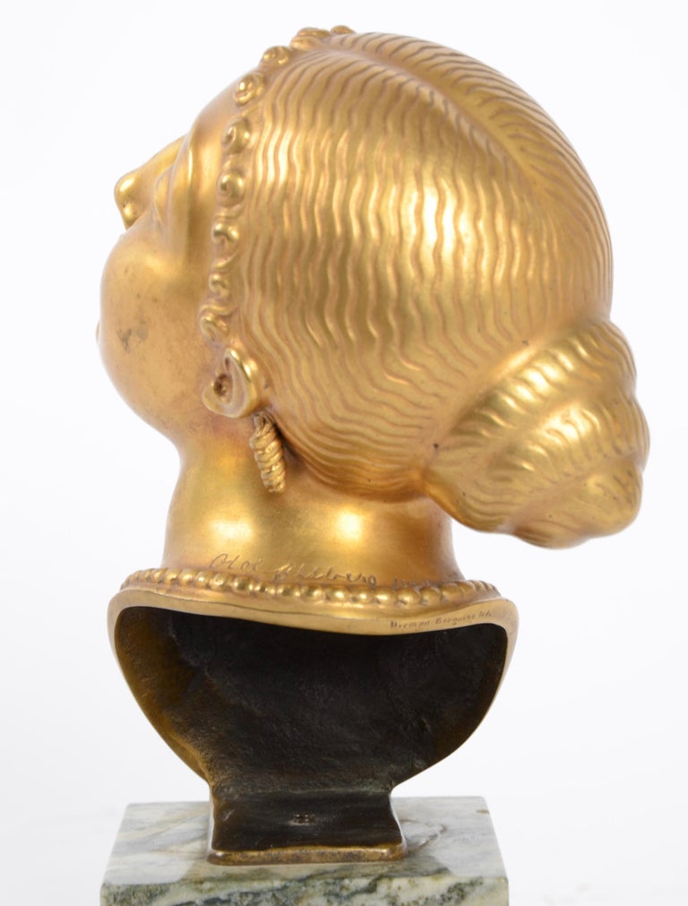 Olof Ahlberg, Sculpture, Gilded Bronze, Herman Bergman, 1920 For Sale ...