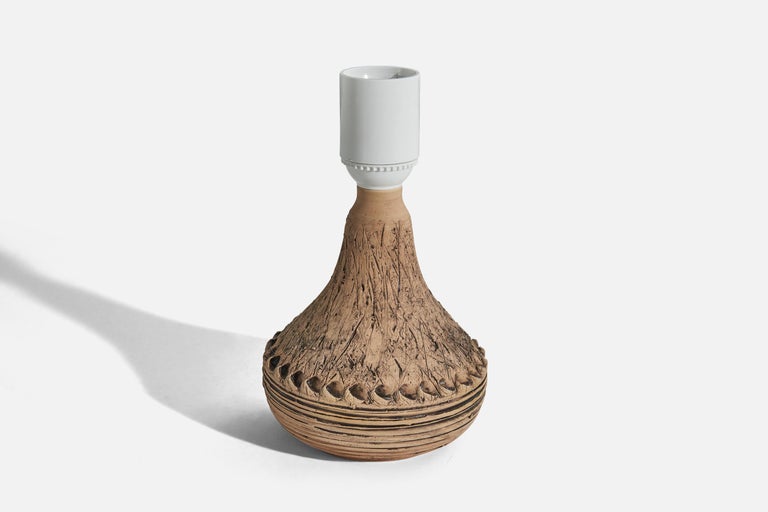 Olof Georg Hermansson, Table Lamp, Earthenware, Keramik-Olle, Sweden ...