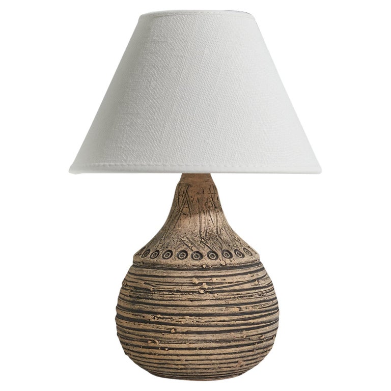 Olof Georg Hermansson, Table Lamp, Earthenware, Keramik-Olle, Sweden ...