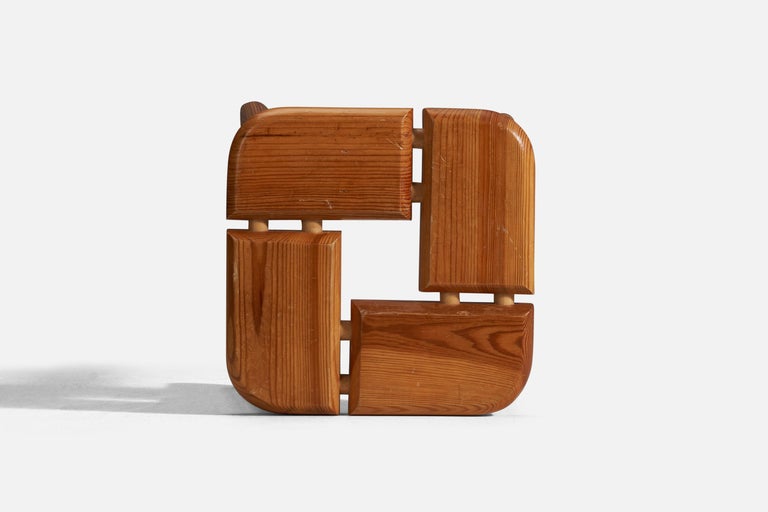 Olof Ottelin Attribution, Stool, Pine, Finland, 1960s For Sale at 1stDibs