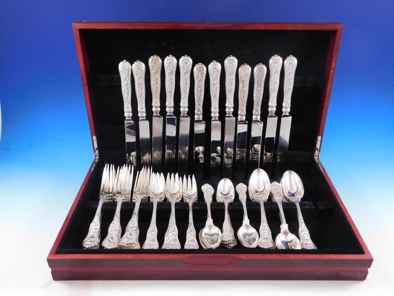 Olympian by Tiffany and Co Sterling Silver Flatware Set 12 Service 60 ...