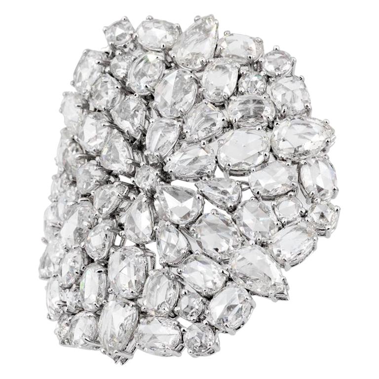 Olympus Art Certified, Dynamic Shape, Diamond and White Gold Ring For ...