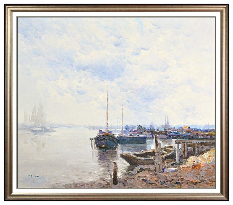 Omar Hamdi Malva - Omar Malva Large Oil Painting On Canvas Original ...