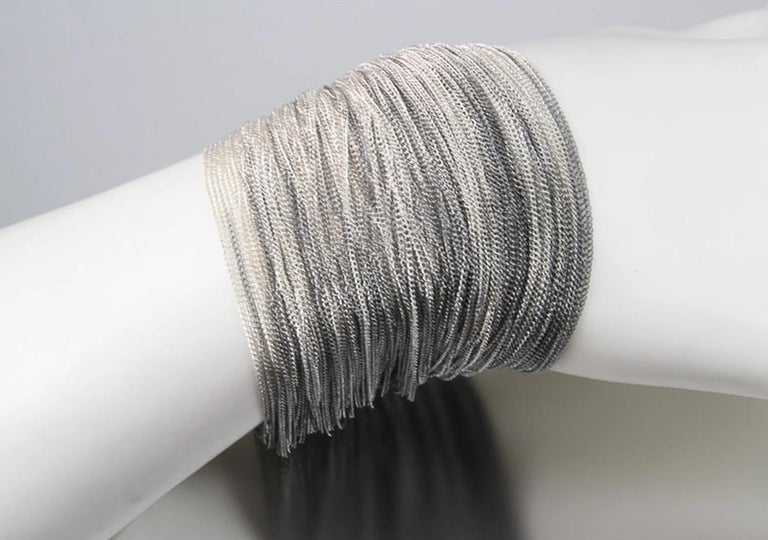 Ombre Fine Sterling, Grey and Silver Blackened Oxidized Layered Chain ...